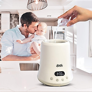 Baby Bottle Warmer - Quick Heating & Keep Warm Mode, Digital Display, Time Chart on Warmer, Heats Milk, Breast Milk, Formula, Juice, Fits Most Standard Bottles - Jool Baby