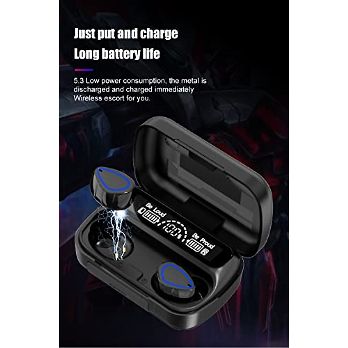 Wireless Earbuds, Bluetooth 5.2 Earbuds 140H Playtime Bluetooth Headphones HD Stereo Noise Cancelling Wireless Earphones in Ear with Mic, USB-C Charging Case, IP7 Waterproof Headset for Sports