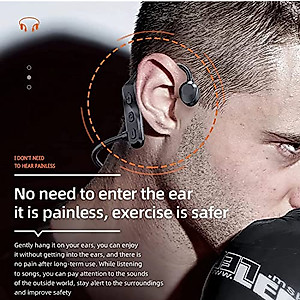 Newly Premium Bone Conduction Open-Ear Sport Headphones — Noise Cancelling Earphones - Built-in Mic Sweat Resistant Earphones for Workouts and Running with Deep Base (Green)-2