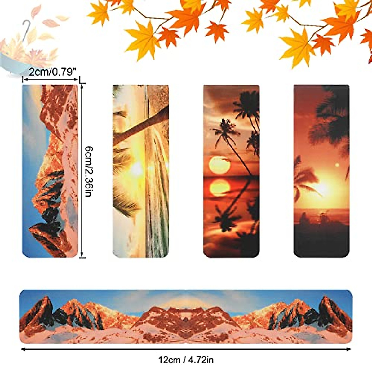 MWOOT 30 Pcs Natural Scenery Magnetic Bookmarks, Magnet Page Markers Set for Book Lovers, Creative Landscape Magnetic Page Clips Bookmark for Kids Students School Reading Supplies (30 Styles,6x2CM)