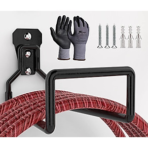 JBscoop Garden Hose Holder - Heavy Duty Hose Hanger, Wall Mounted Water Hose Holder for Outdoor/Indoor Use in Yard, Metal Durable Hose Hooks, Ideal for Water Hose Storage