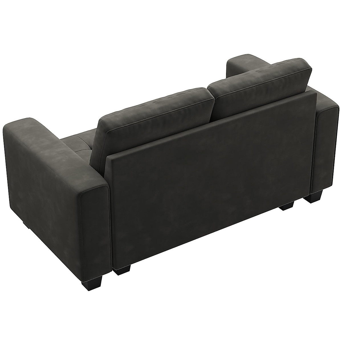 Belffin Velvet Modular Loveseat Sofa Couch 2 Seater Sofa Love Seats for Small Space Grey