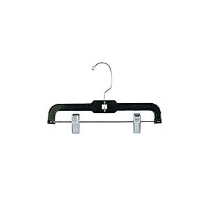 11 inch Black Plastic Children's Skirt and Pants Hangers- Case of 100