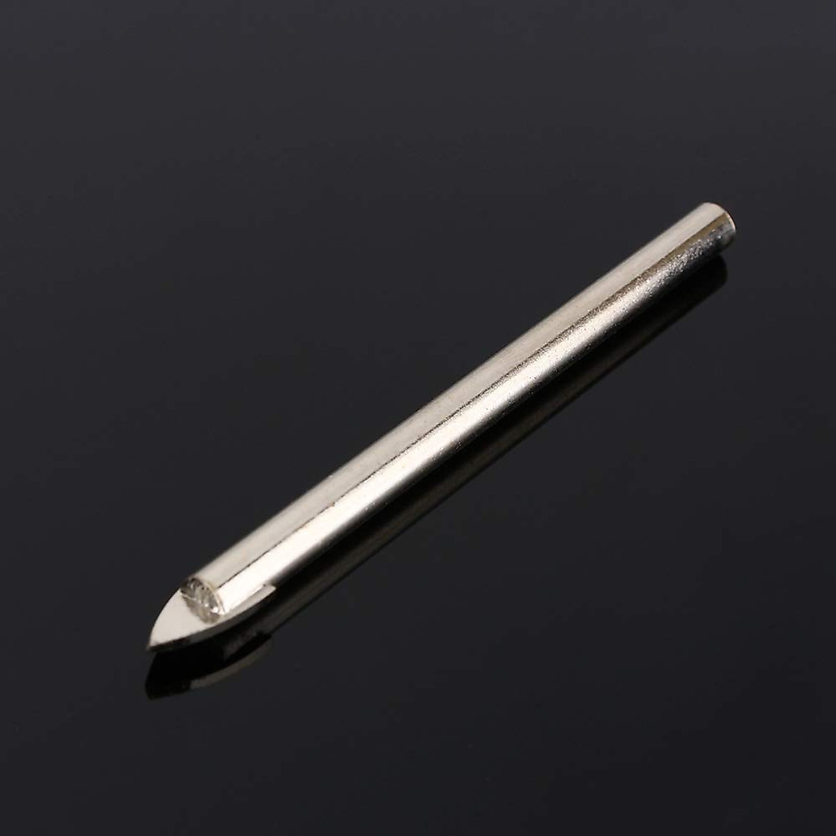 Ceramic Drill Bit Set, 10Pcs 6MM Tile Drill Bits for Cutting Glass, 1/4" Round Shank Drilling Bit Spear Pointed Head Tungsten Carbide for Wall Mirror Marble Masonry Tile Concrete