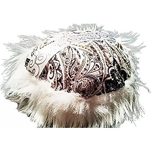 The Yeti Black & Gold Paisley - Fluffy Powder Puff for Dusting Powder - Large Size