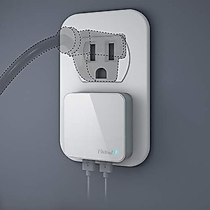 Nekmit 4.8A 24W Thin Flat Dual USB Wall Charger with Smart IC Technology, Portable Travel Adapter for iPad Pro, iPhone 14/14 Pro/Pro Max, Pixel, Galaxy and More