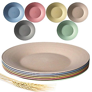 greenandlife Dishwasher & Microwave Safe Wheat Straw Plates,Bowls,Cups Set.