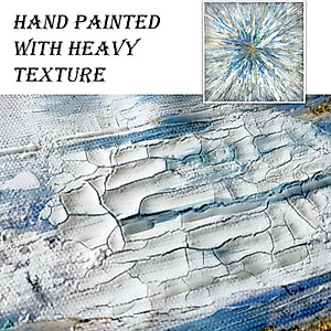 TAR TAR STUDIO Canvas Wall Art Abstract Paintings: Modern Artwork Hand Painted Painting for Office (24''W x 24''H, Multiple Sizes)