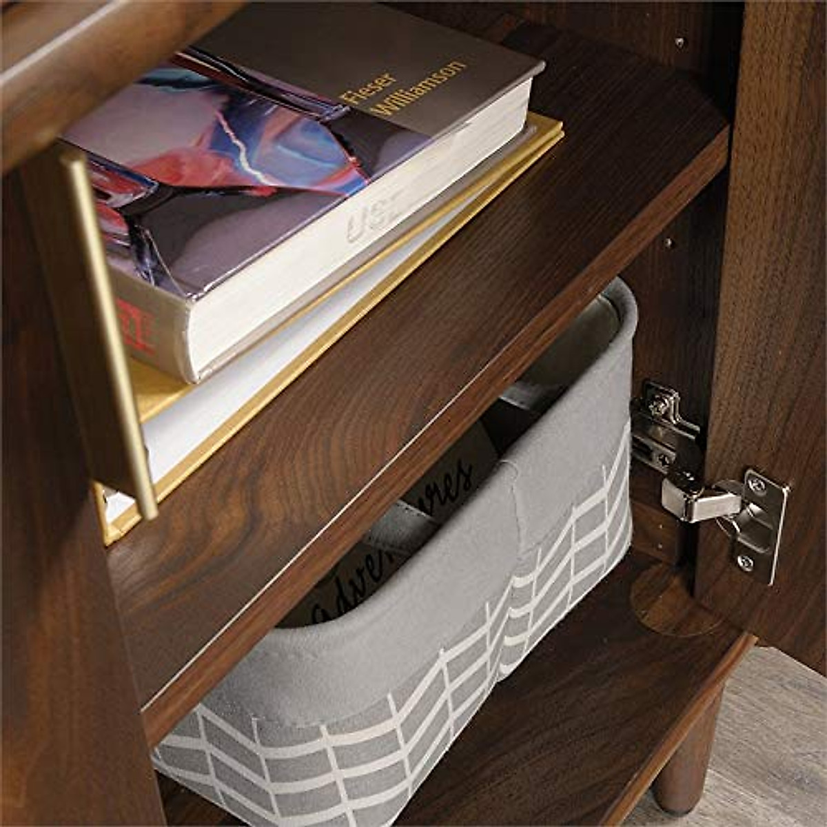 Sauder Clifford Place Library Base, Grand Walnut finish