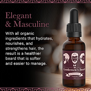 The Gentlemen's Beard Oil - Sandalwood - Conditioner Softener - All Natural - Softens, Strengthens and Promotes Beard & Mustache Growth - Leave In Conditioner