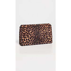 Jerome Dreyfuss Women's Clic Clac L Clutch, Leopard, Print, Brown, One Size