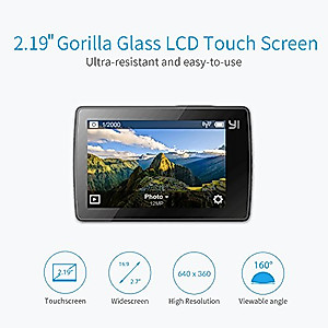 YI 4K Action and Sports Camera, 4K/30fps Video 12MP Raw Image with EIS, Live Stream, Voice Control - Black