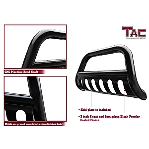 TAC Bull Bar Fit 1998-2012 Ford Ranger/Ranger Edge (Excluded STX Model) Pickup Truck 2.5” Black Front Bumper Grille Guard Brush Guard