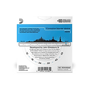 D'Addario EJ11-3D Acoustic Strings 80/20 Bronze 12-53 Light 3-Pack