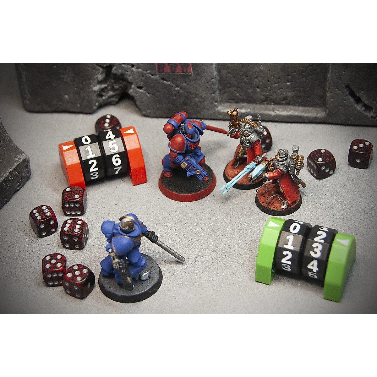 Life Counter / Wound Counter - Number dial - Two Dial Red - MTG, Warhammer 40k, D&D, or Other Tabletop Games - Phoenix Fire Gaming