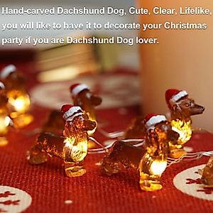 KAiSnova Dachshund Dog String Lights 10ft 30 LED Battery Operated Fairy Lights with Remote and Timer Dachshund Gifts for Women Christmas Lights for Indoor Outdoor Wedding Birthday Parties Xmas Tree