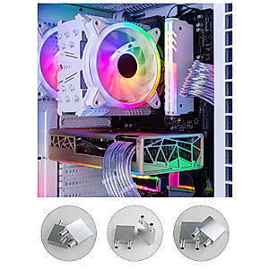 40 * 40mm Aluminum Water Cooling Block for Liquid Water Cooler Silver Heat Sink System for CPU Radiator Heatsink (2 Pack)