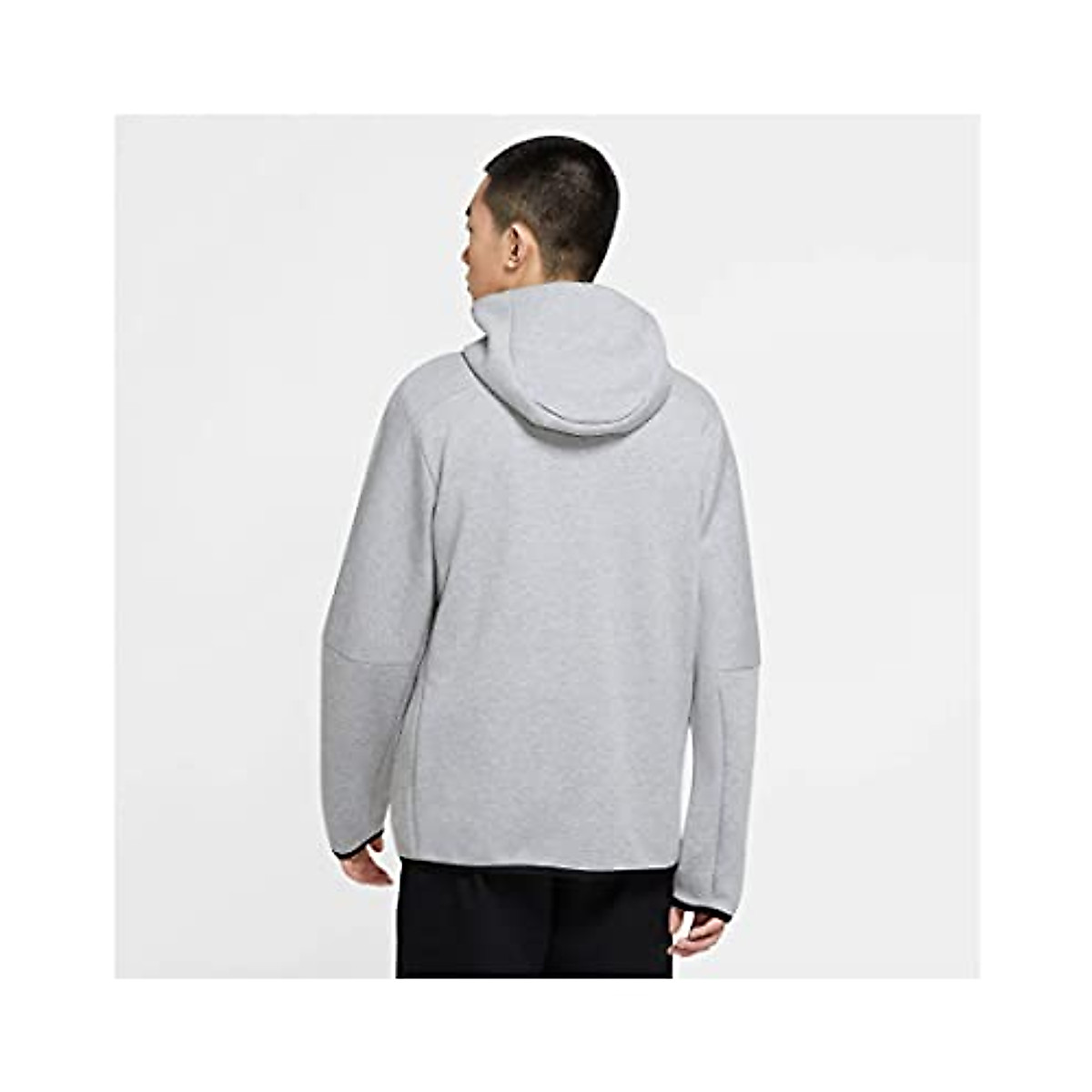Nike Men's Sportswear Tech Fleece Full-Zip Hoodie, Dark Grey Heather/Black, X-Large
