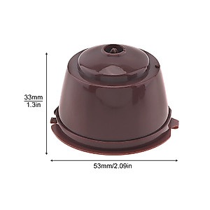 TQEONKL 6Pcs Reusable Coffee Capsule for Nescafe Dolce Gusto Machine,Reusable Refillable Coffee Capsule Filter Cup Kit with Cleaning Brush and Measuring Spoon