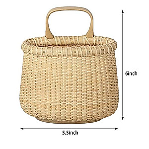 Teng Tian Handmade Weave Hanging Storage Basket/Multipurpose Small Indoor Display Bin Open Storage Bins hang on the wall organizer
