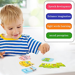 Startcan Talking Cards for Toddlers, Speech Therapy Toys Autism Toys, ABC 123 Sight Words Etc, Educational Learning Interactive Toys with Giftable Package (510-blue (New ABC+123+ 3 Songs))