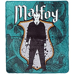 The Northwest Company Harry Potter Draco Malfoy Character Silk Touch Throw Blanket 50" x 60" (127cm x 152cm)