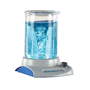 Heathrow Scientific 120595 Mini Magnetic Stirrer and Stir Bars, 3 L, Powerful Magnetic Coupling, Low-Profile Design, 200-2200 RPM, Blue
