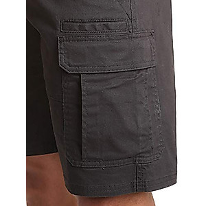 Wrangler Authentics Men’s Big & Tall Classic Relaxed Fit Stretch Cargo Short, Black Twill, 48