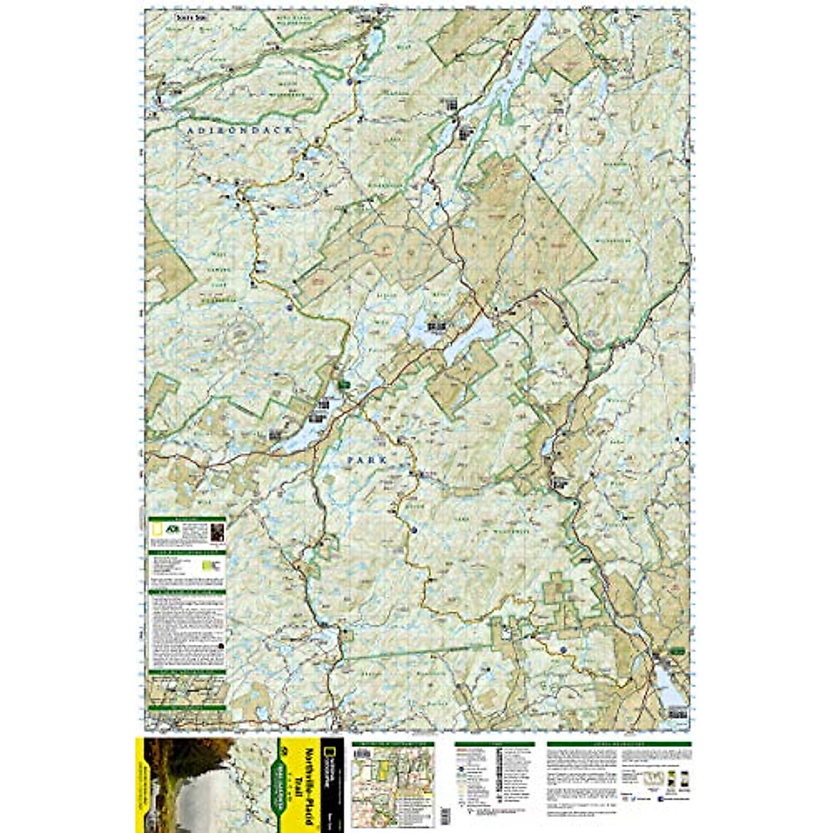 Northville-Placid Trail Map (National Geographic Trails Illustrated Map, 736)