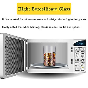 NEPIVEL 2 Pack Glass Jars with Bamboo Lids, 18.5Oz Glass Containers with Airtight Bamboo Lid and Spoons,100% Sealed Glass Spice Jars for Candy Coffee Beans Sugar Nuts Cookies, 540ml