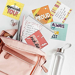 Funny Teen Lunch Box Notes / 3.5" x 3.5" Double Sided Motivatational and Silly Mini Cards / 60 Tween Backpack Notecards/Made in The USA