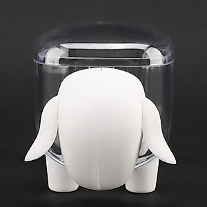 Sheep Cotton Swab Holder, Plastic Qtip Holder Organizer Container with Cover Cute Cotton Ball Holder Bathroom Waterproof Floss Jars (White)