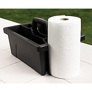 Blackstone 5556 Open Griddle Caddy Tool Box with Handle and Two Compartments Heavy Duty Saving Outdoor Grill BBQ Accessories, Portable Convenient Storage Cooking Space Organizer, Black