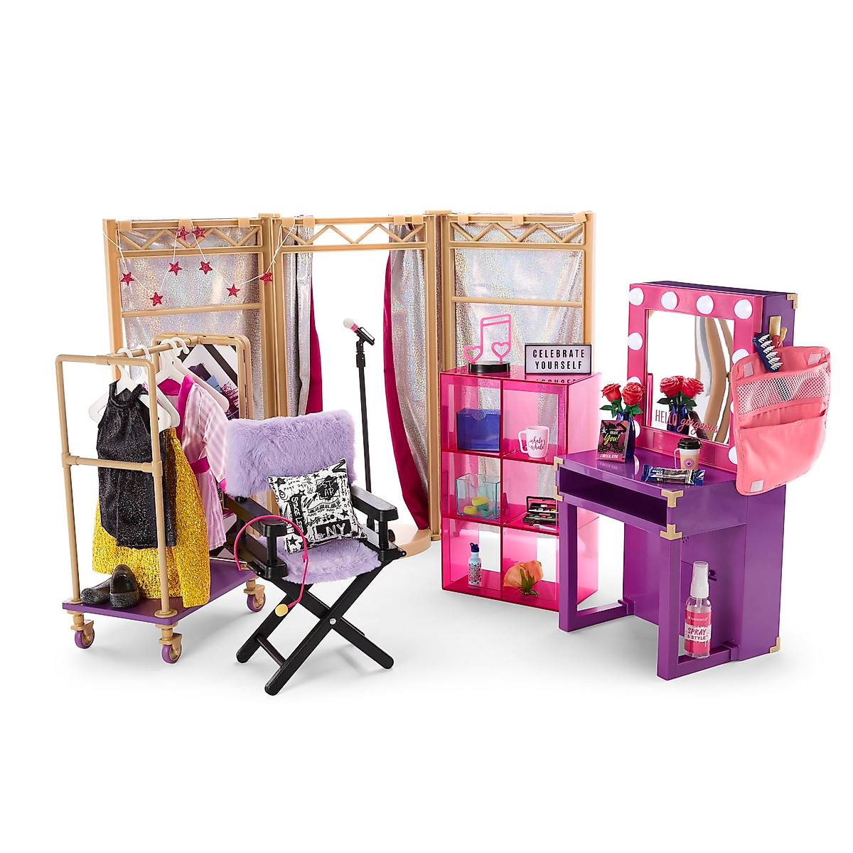 American Girl Girl of The Year Kavi Sharma 18-inch Doll Backstage Set Featuring 50+ Pieces for Ages 8+