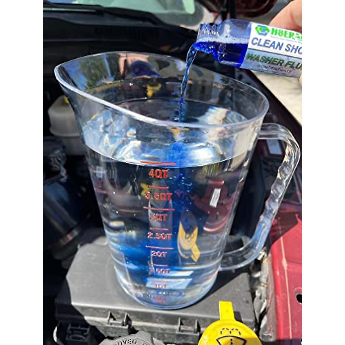 H8eraide Clean Shots - Windshield Washer Fluid Concentrate - 1 Bottle Makes 1 Gallon