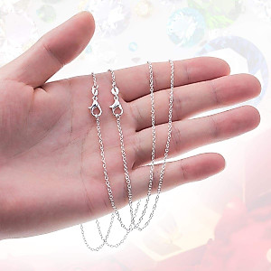 selizo 30 Pack Chain Necklace Bulk Jewelry Making Chains Silver Plated Necklace Chains for Necklace Jewelry Making, 1.2 mm (20 Inches)
