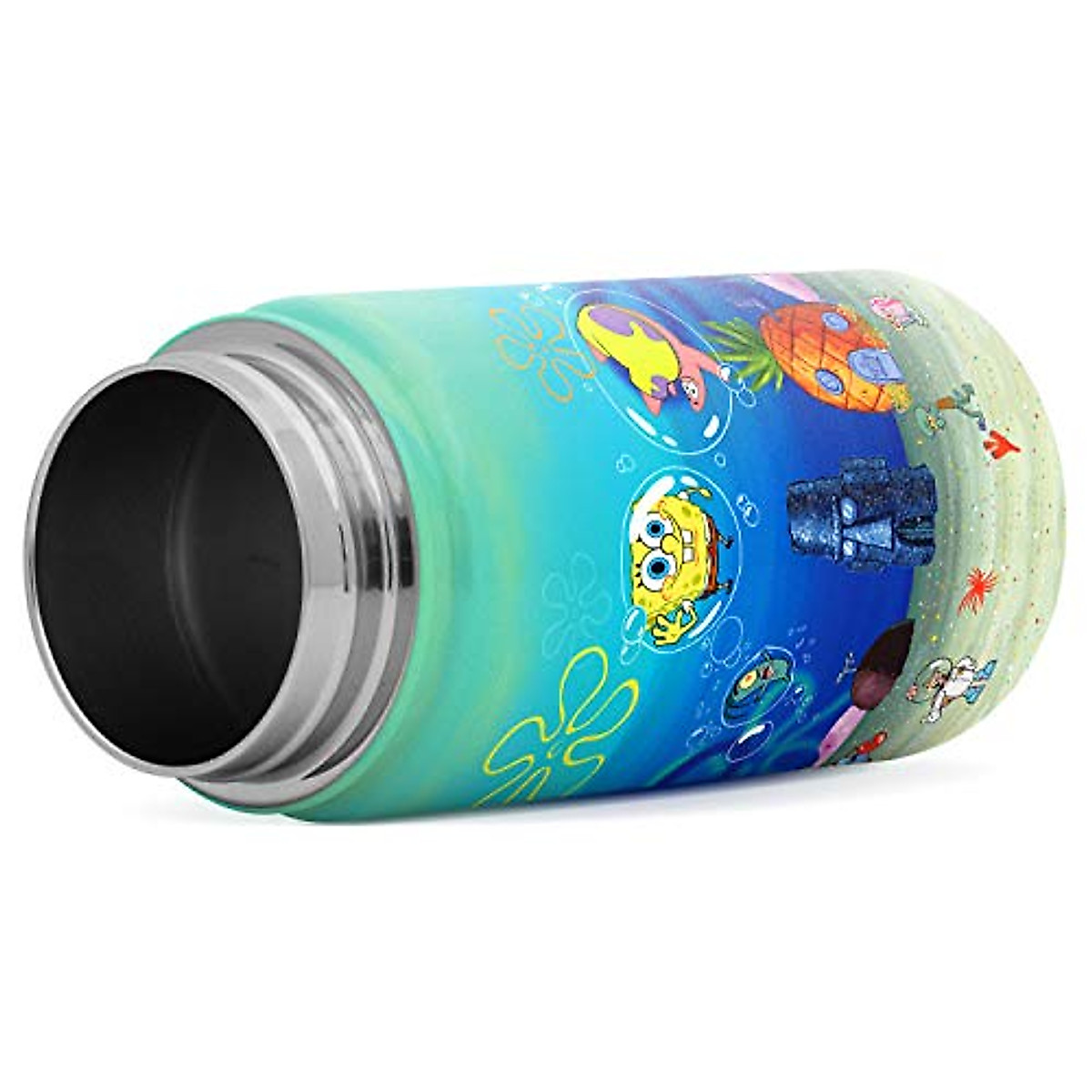Simple Modern SpongeBob SquarePants Kids Water Bottle with Straw Insulated Stainless Steel Toddler Cup for Boys, Girls, School | Summit Collection | 14oz, SpongeBob Bikini Bottom