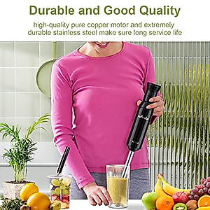 Wancle Immersion Blender | Stick Blender | Hand Blender 500W with Turbo Mode - Stainless Steel Blades for Smoothies, Sauces, Soups (Single)