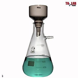 Buchner Funnel Kit Filter Flask Set 80mm Funnel and a 1000ml 1L Vacuum Flask TN LAB