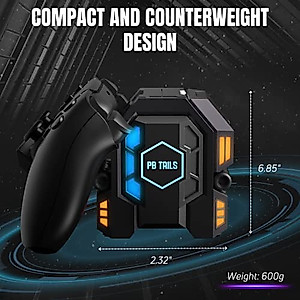 PB Tails Metal LED PS5 Charging Dock - Compact PlayStation Controller Charger for Sony PS5 Controller, 2H Fast Dual Charging PS5 Docking Station Hides Messy Cables - Premium Black PS5 Controller Dock