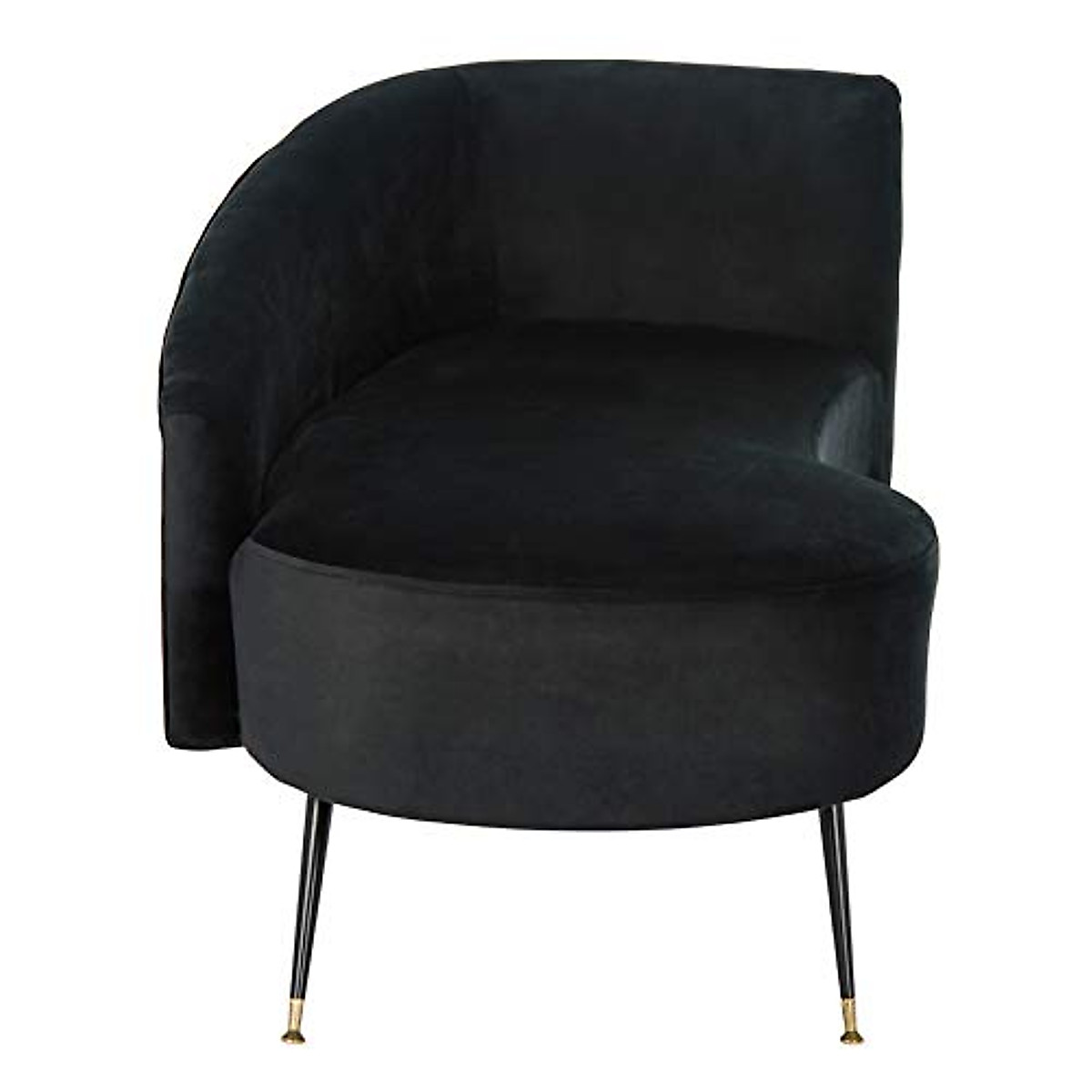 Safavieh Home Evangeline Glam Black Velvet Parisian Settee Loveseat