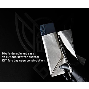 Xtreme Sight Line ~ Diamond Form Faraday Fabric ~ Interwoven high-Shielding Copper and Nickel fibers ~ Blocks RF Signals (Including 5G) ~ 51.5" Width by 15 Yard (540") Length