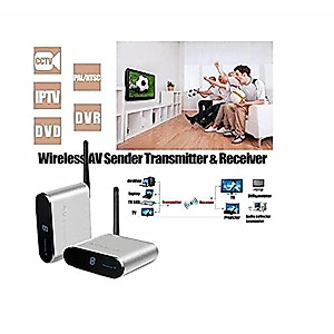 AV Transmitter Receiver, Digital Signal Transmitter and Receiver, 8 Channel 5.8GHz Wireless RCA Sound Video Sender Receiver for DVD Camera TV (US Plug)