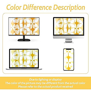 DriftAway Amelia Thermal Blackout Room Darkening Grommet Window Curtains Retro Geo Pattern Round Circle Star Print Set of 2 Panels Each 52 Inch by 84 Inch Yellow