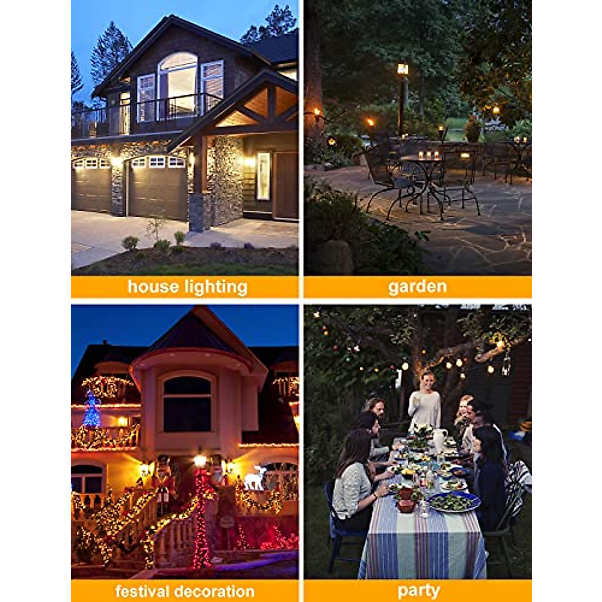 Hompavo 【Upgraded】 LED Flame Light Bulbs Halloween Decorations, 4 Modes Flickering Light Bulbs with Upside Down Effect, E26/E27 Base Flame Bulb for Christmas Party Home Indoor & Outdoor (2 Pack)