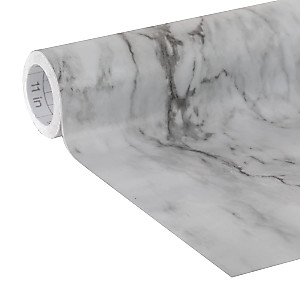 Duck EasyLiner Adhesive Laminate Surfaces Shelf Liner, Gray Marble, 20 in. x 15 ft, 6 Rolls
