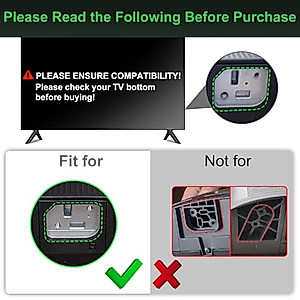 Dinghosen TV Base Stand for Hisense TV Stand, TV Stand Legs for Hisense 32" 43" 50" 55" 58" 65" Roku TV, for 50R6E3 55R6090G 55R6G 55U6GR5 58R6E3 32H4030F3 65R6090G5, TV Stand Base with Screws