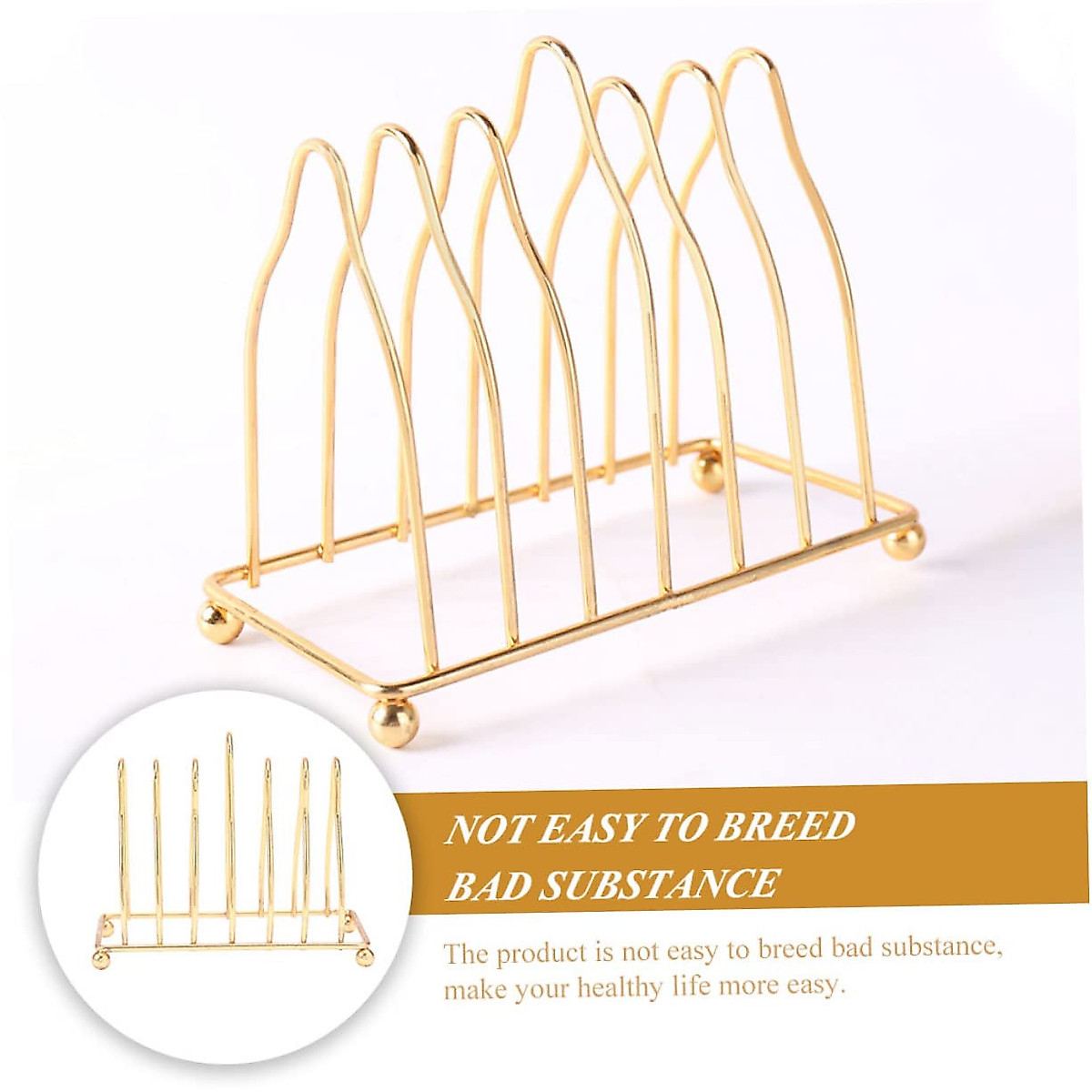 Operitacx Plate Racks Metal Dish Rack Pot Lid Holder Plate Stand Kitchen Cabinet Organizer Drying Rack for Bowl Cup Cutting Board