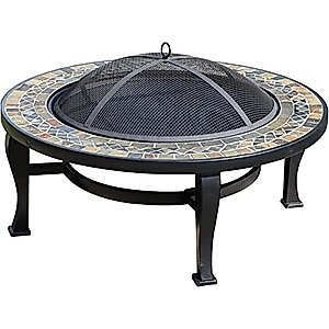 LEAYAN Garden Fire Pit Grill Bowl Grill Barbecue Rack Fire Pits Outdoor Large Outdoor Fire Pit, Garden Party BBQ Cooking Fire Pit Grill, New Home Gift