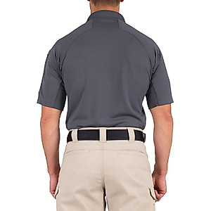 First Tactical 112509-015-L Men's Performance Ss Polo Asphalt L